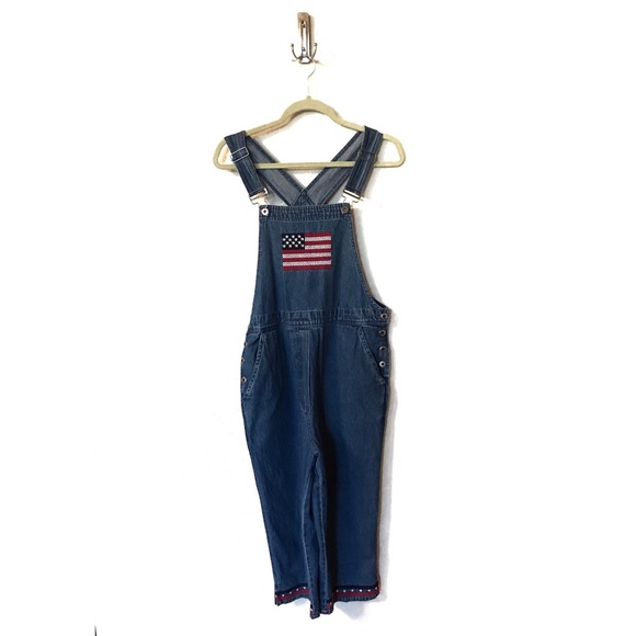 Agape | Jeans | Vintage Agape American Flag Overalls | Poshmark